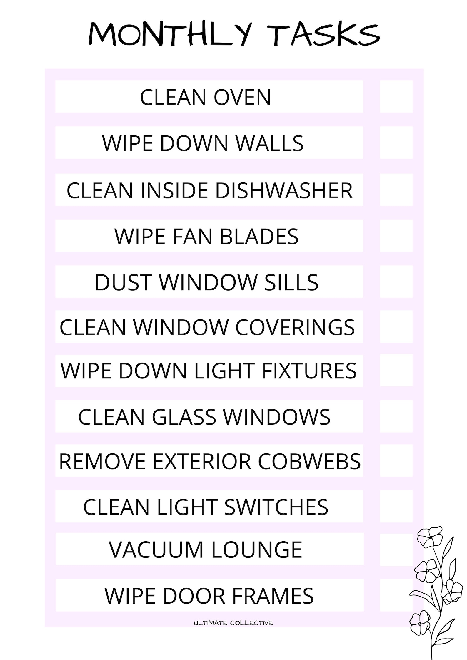 Editable House Cleaning Checklist | Daily Cleaning Checklist | to Do Lists | Weekly Clean ...