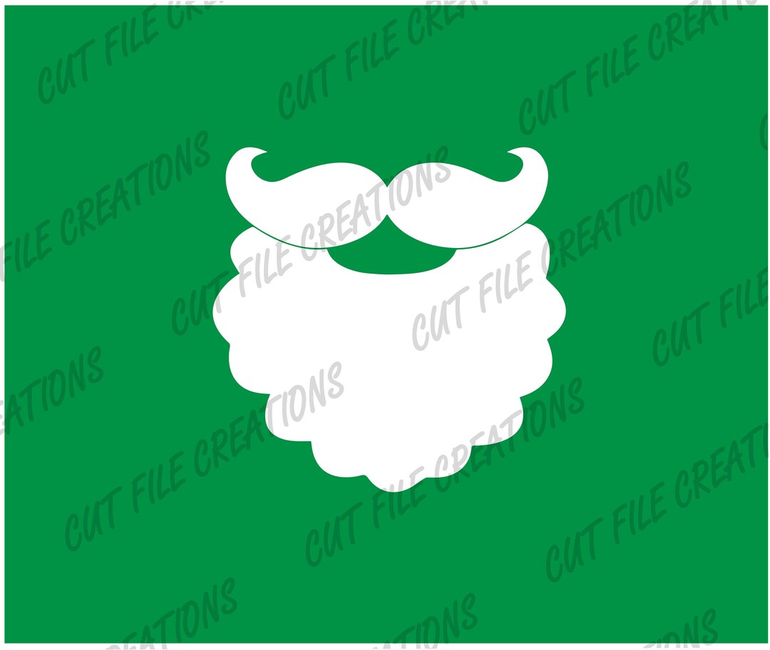 Santa Beard SVG, Beard and Mustache PNG, Christmas Svg, Cut File for ...