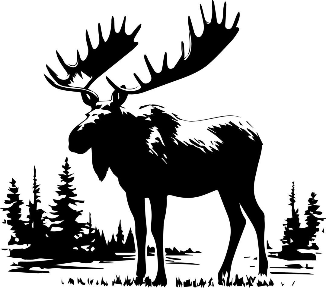 Moose in the Mountains SVG, Moose Silhouette SVG, Cricut Cut Files ...