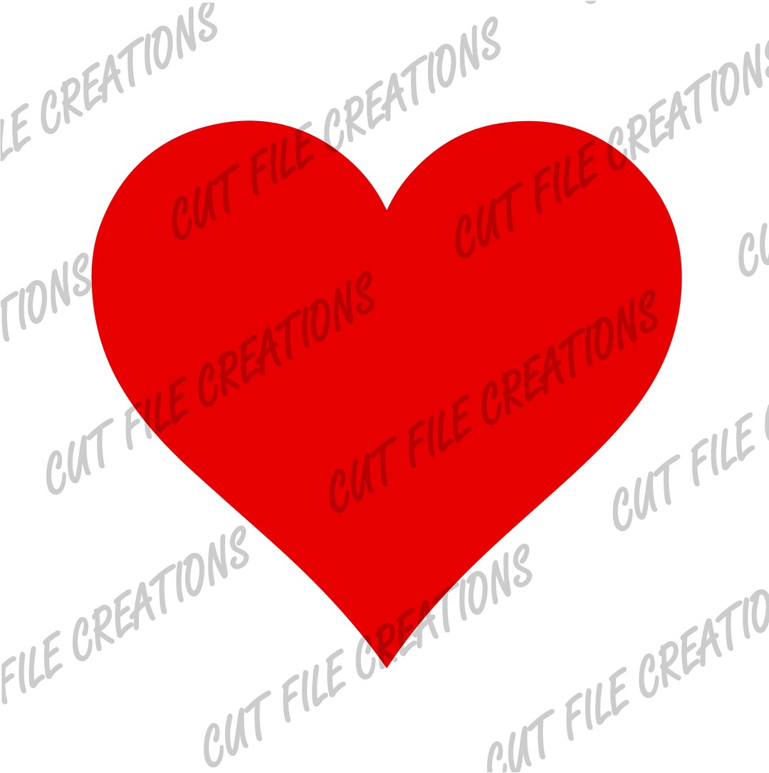 Red Heart SVG, Simple Heart Svg, Heart Png, Sublimation File, Cut File ...