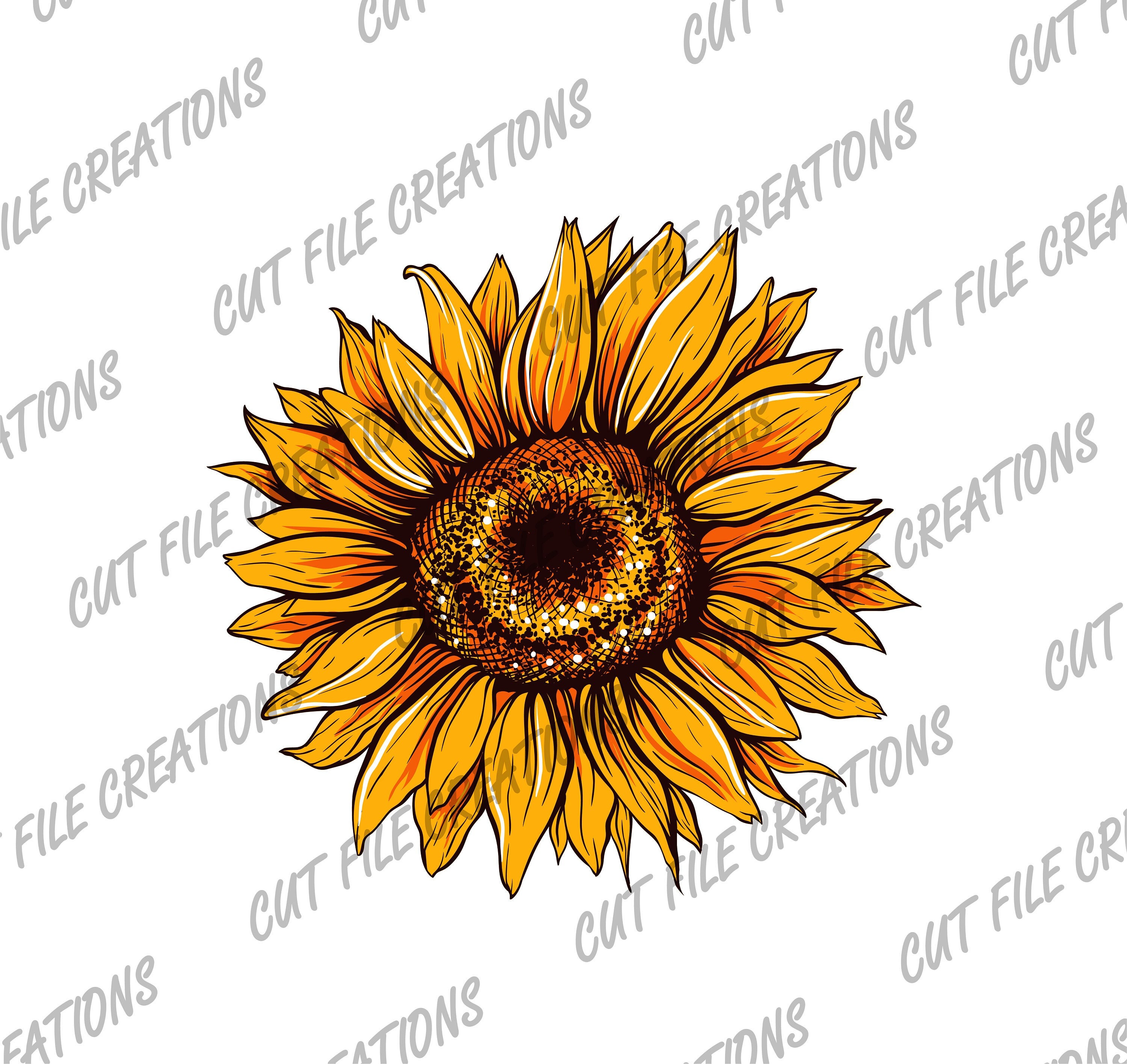 Sunflower SVG, Sunflower PNG, Sunflower Sublimation File, Sunflower Cut ...