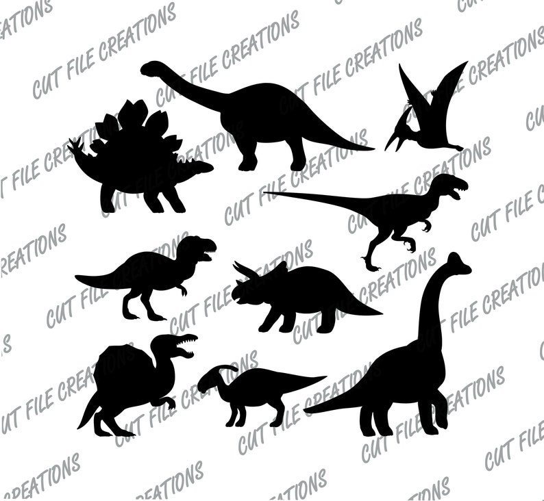 Dinosaur SVG Bundle T-rex Cut Files for Cricut Silhouette - Etsy