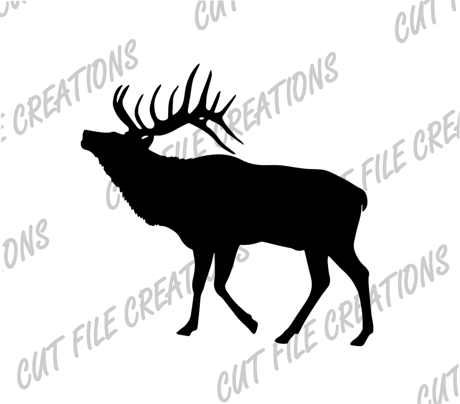 Elk SVG, Elk Silhouette SVG, Cut Files for Cricut, Sublimation Download ...