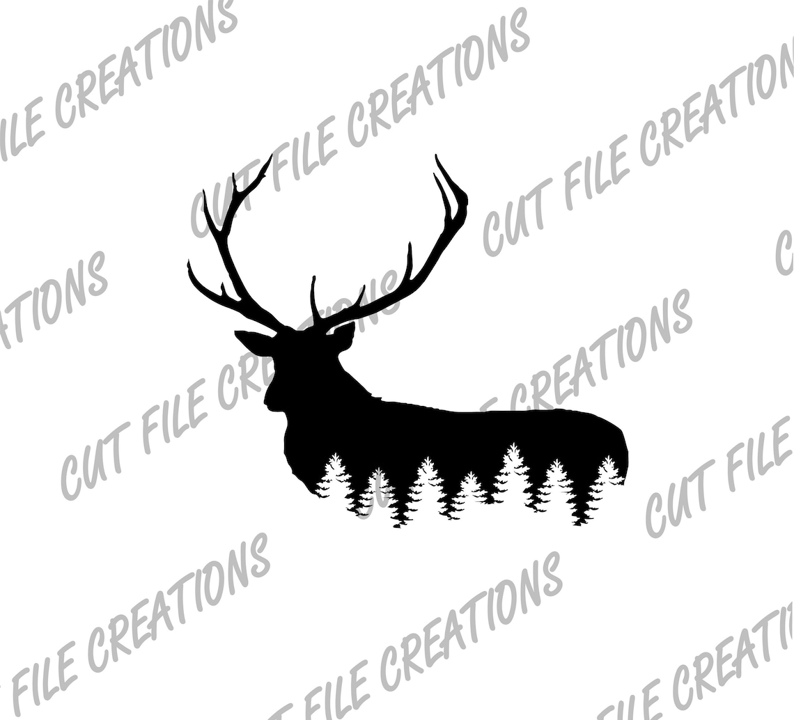 Elk SVG Elk Silhouette SVG Cut Files for Cricut Sublimation - Etsy