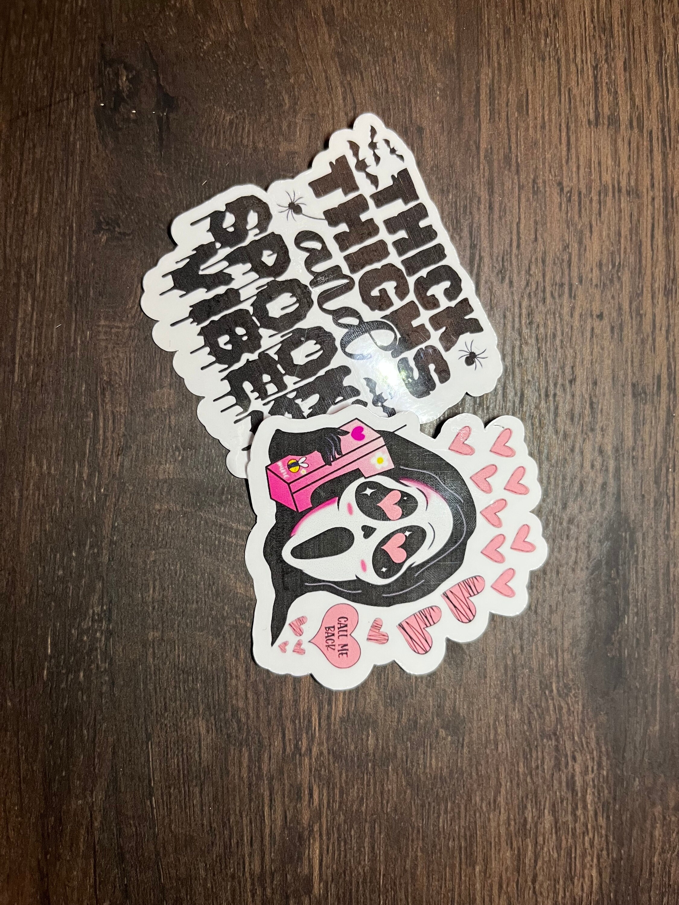 Scream& Thick Thighs Stickers - Etsy