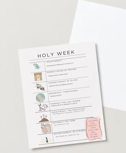 Holy Week Digital Download - Etsy