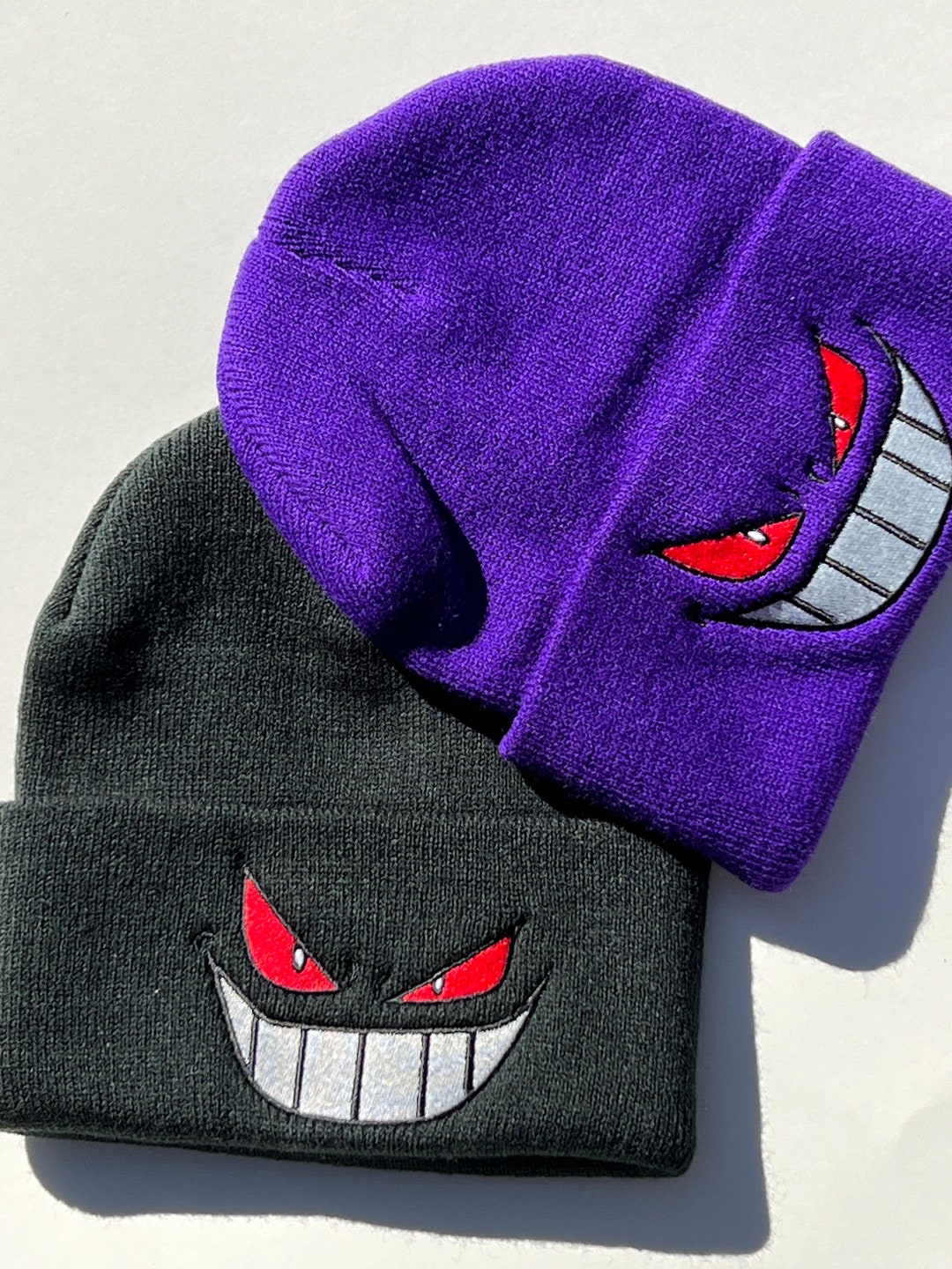 Gengar Grin, Gengar Beanie, Embroidery Cuffed Pkmn Beanie, Men Women ...