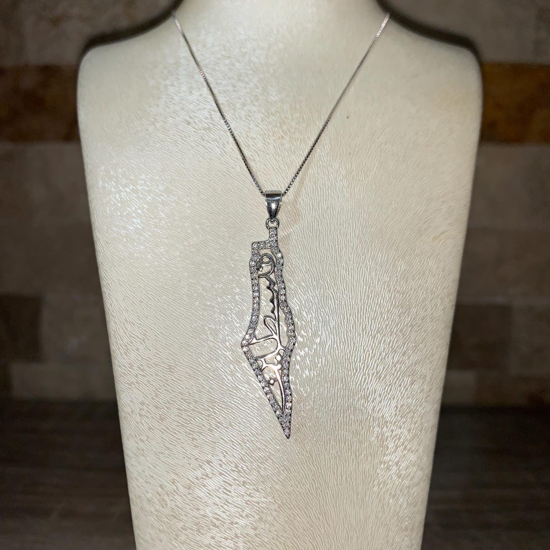 Map of Palestine Sterling Silver 925 Handmade in Palestine Silver ...