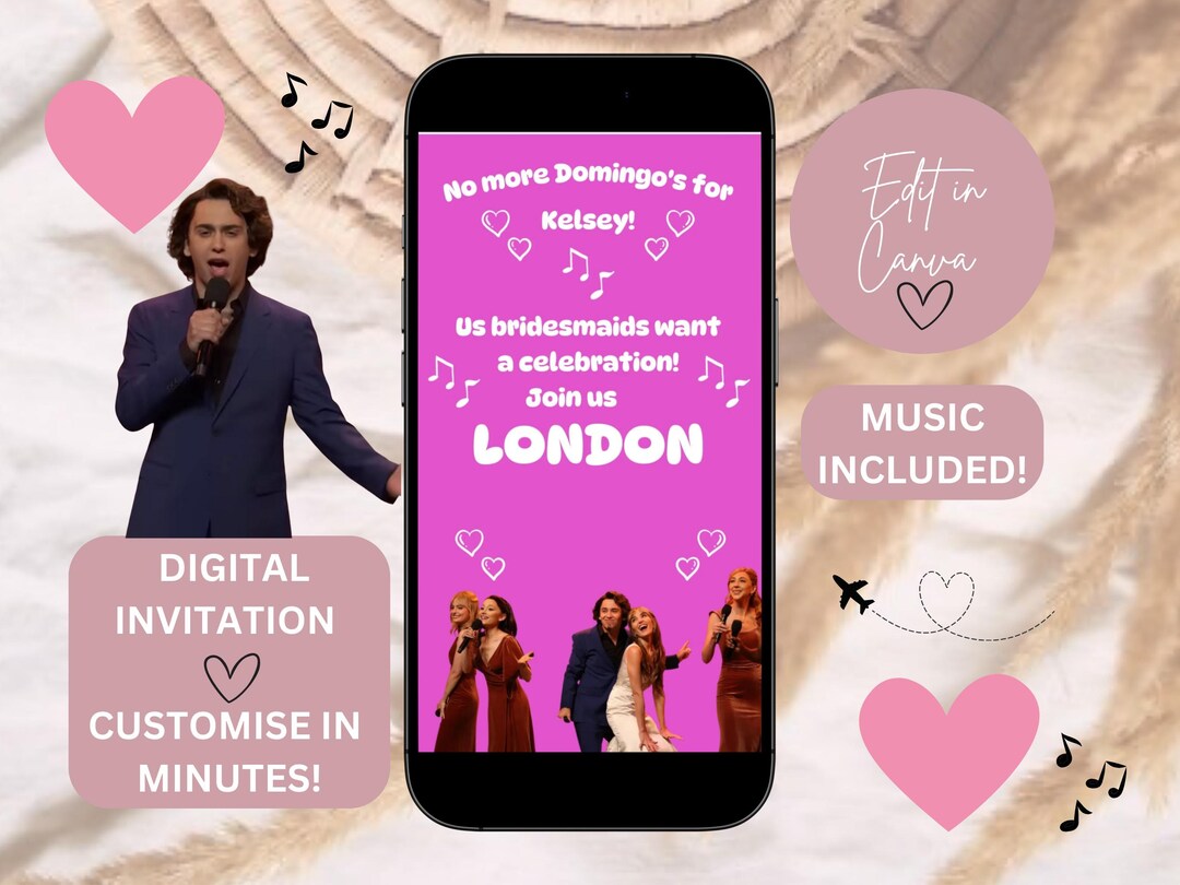 No More Domingo's Editable Bachelorette Video Invite, SNL, Customisable ...