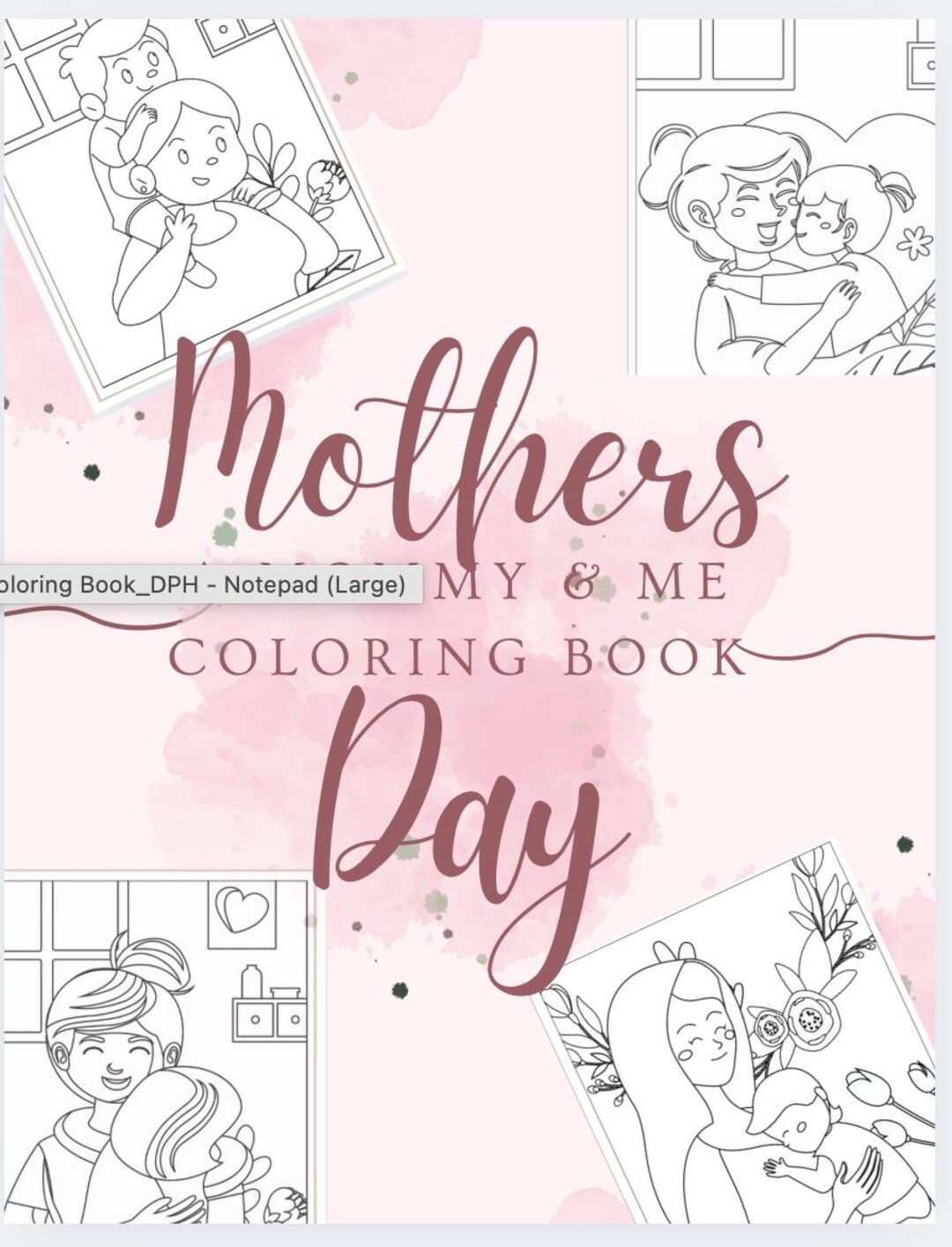 Mothers Day A Mommy & Me Coloring Book Over 40 Pages - Etsy