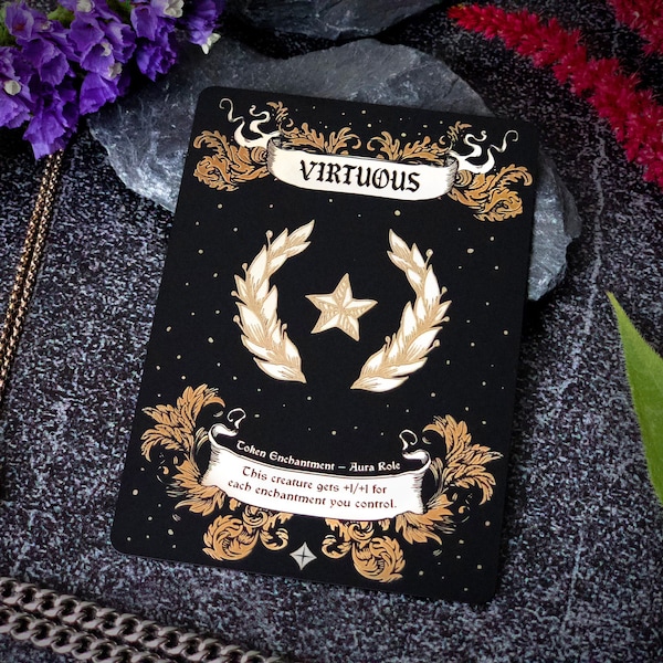 Mtg Virtuous Role Token - Etsy Mtg Virtuous Role Token - Etsy