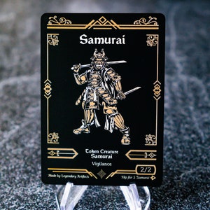 Engraved Steel Samurai Token Double Sided MTG Tokens MTG - Etsy