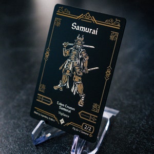 Engraved Steel Samurai Token, Double Sided MTG Tokens, MTG Alters, MTG ...