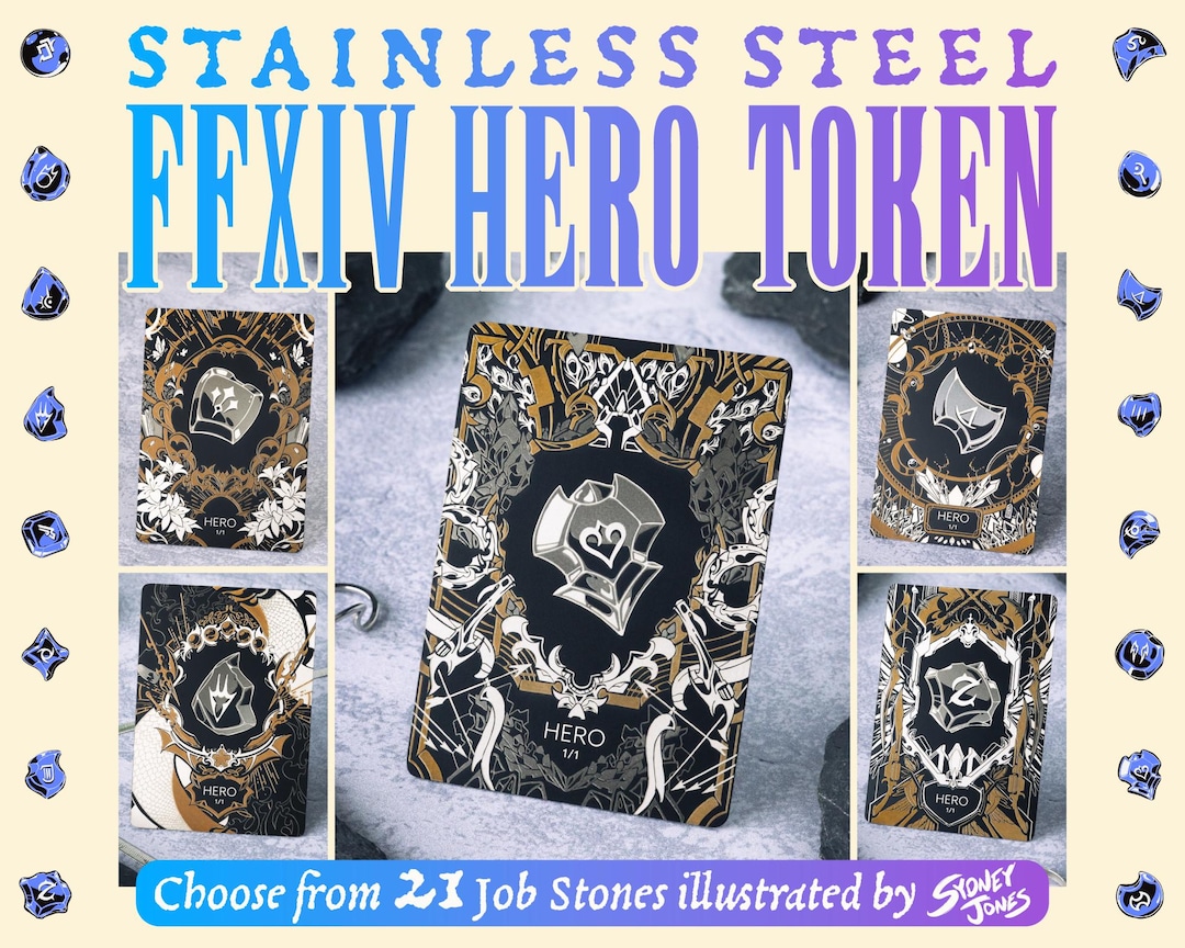 Customizable Stainless Steel Hero Token for Magic the Gathering TCG ...