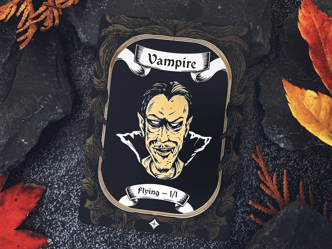 Engraved Steel Vampire Token MTG Tokens MTG Alters MTG - Etsy