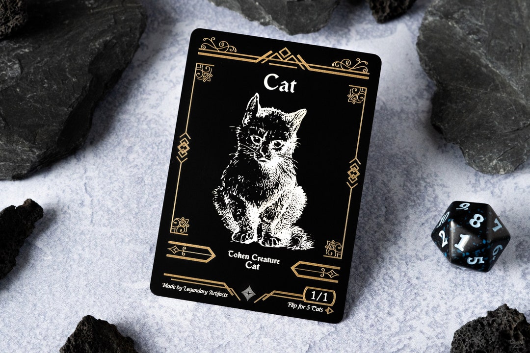 Stainless Steel Cat Token — MTG Tokens for MTG Commander — Mtg Custom ...