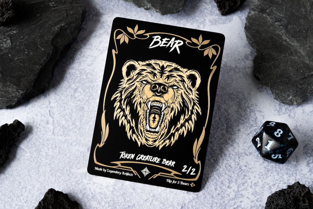 Stainless Steel Bear Token for Magic the Gathering TCG - Etsy