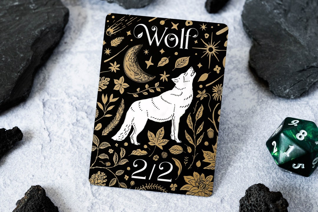 Stainless Steel Wolf Token for Magic the Gathering TCG - Etsy