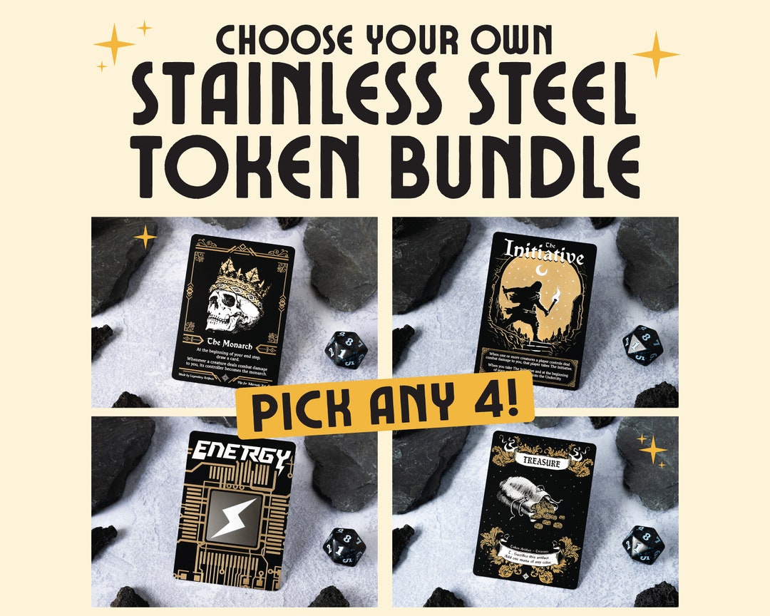 Choose Your Own Stainless Steel Token 4-pack Bundle for Magic the ...
