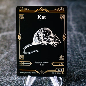Engraved Steel Rat Token, Double Sided MTG Tokens, MTG Alters, MTG ...