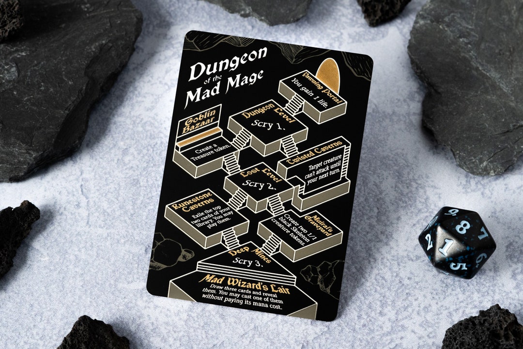 Stainless Steel Dungeon of the Mad Mage Token for Magic the Gathering ...