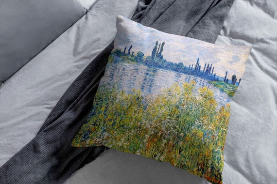 Boat Riverside Grassland Claude Monet Oil Painting Custom | Etsy