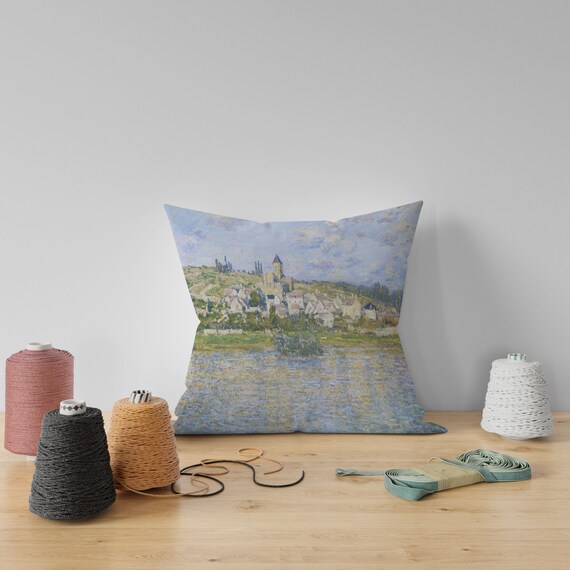 Riverside Town Buildings Claude Monet Oil Painting Custom | Etsy