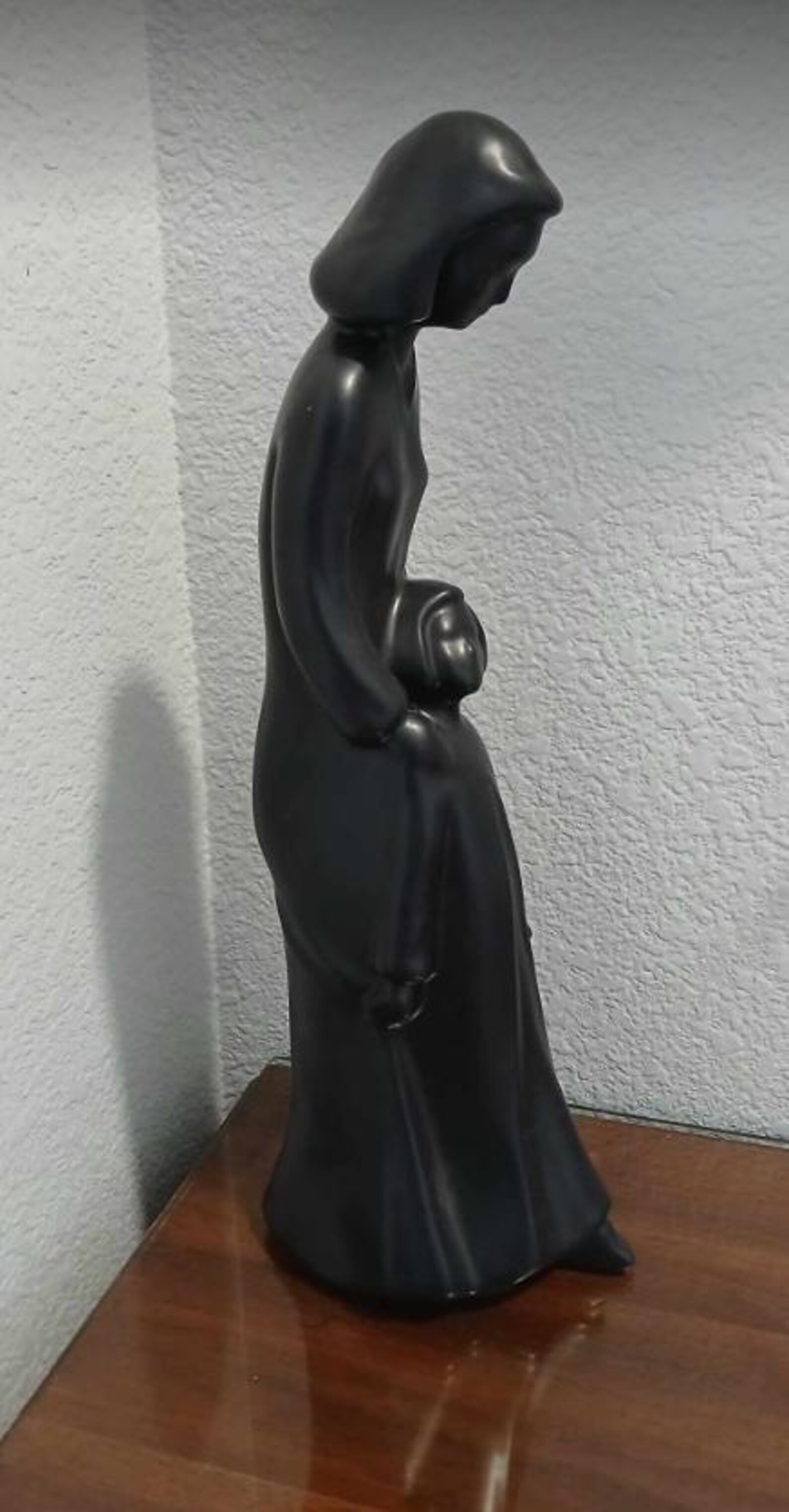 Vintage 1990s Royal Haeger Mother and Daughter Sculpture Black Matte - Etsy