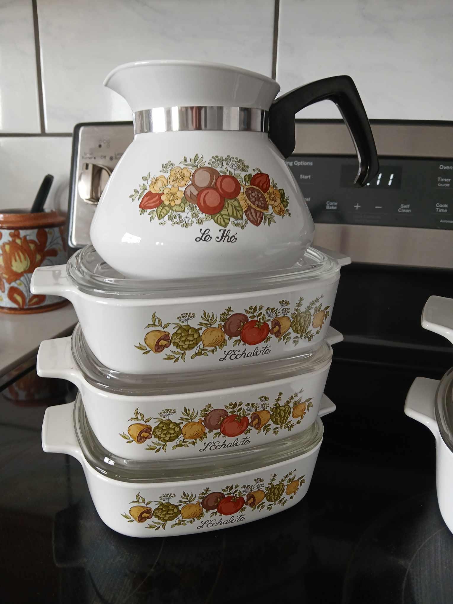 Vintage 1970s Pyrex Corning Ware 1QT and 2QT Casserole Dishes and 6 Cup ...