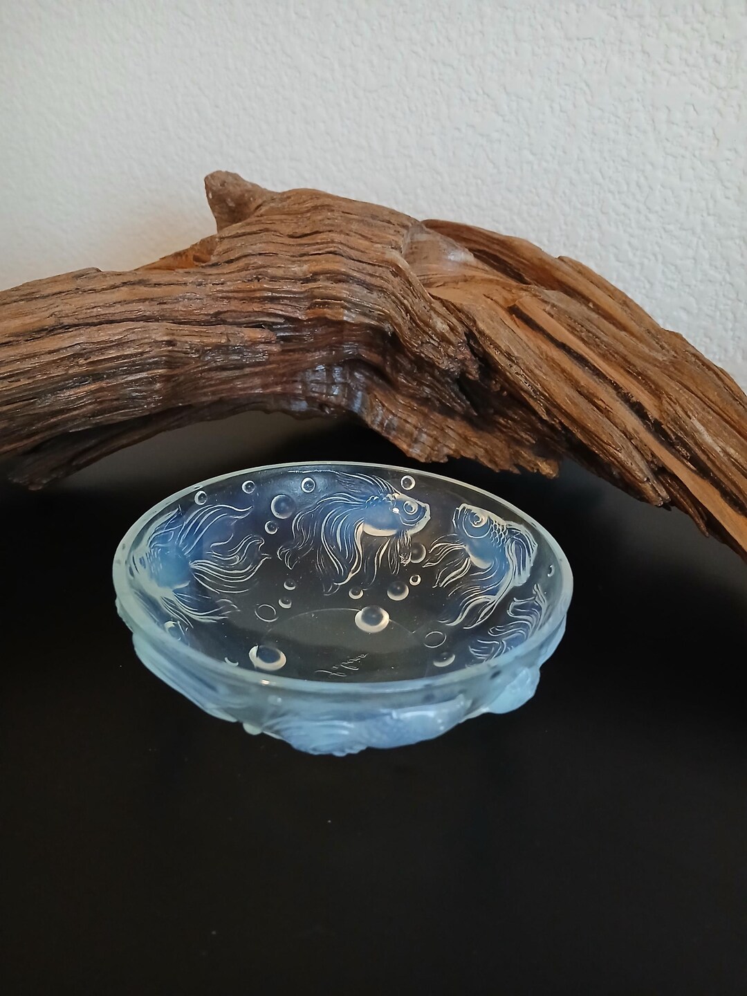 Sabino Art Opalescent Crystal Glass Fish Bowl - Etsy