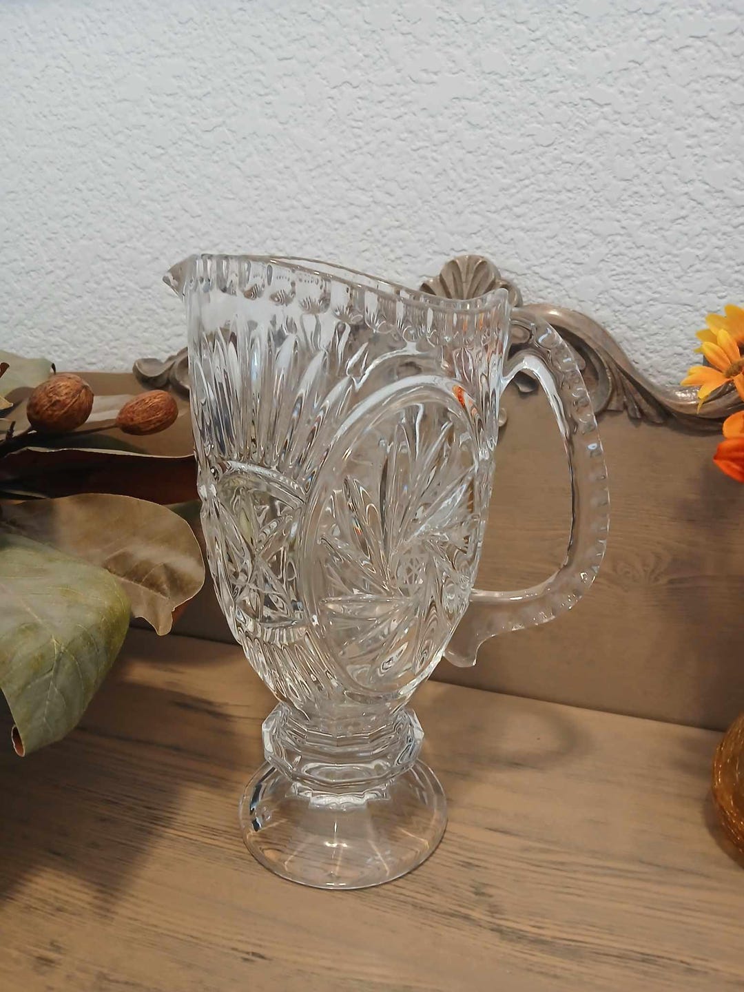Vintage Zajecar Crystal 24% Leaded Crystal Pitcher Made in Yugoslavia ...