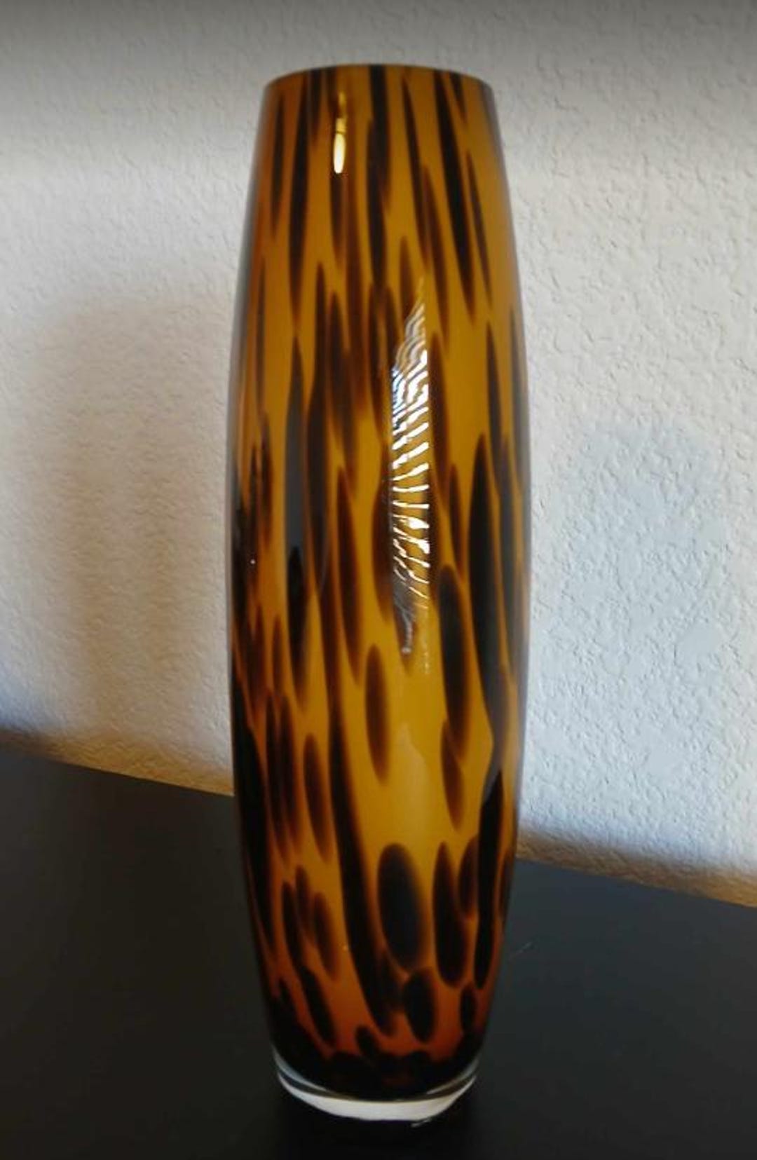 Noble Essence Leopard Glass Vase Crafted in Poland - Etsy