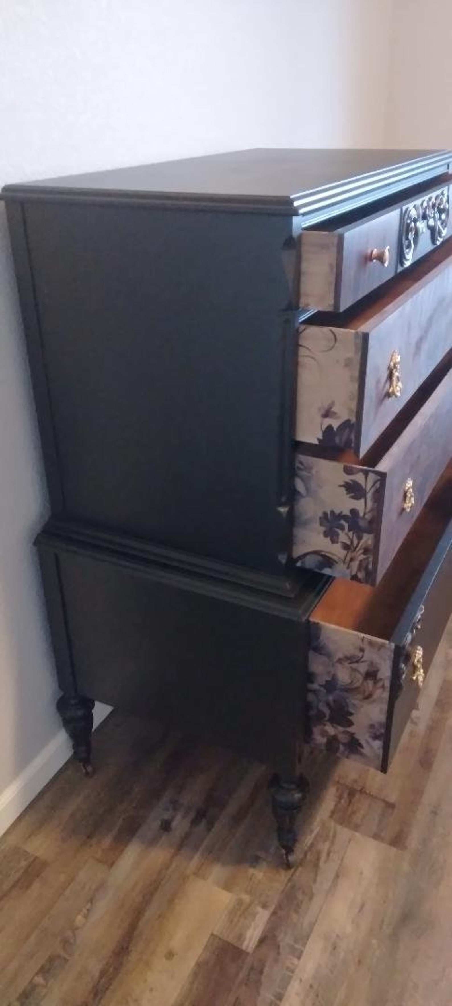 Depression Era Black Dresser - Etsy