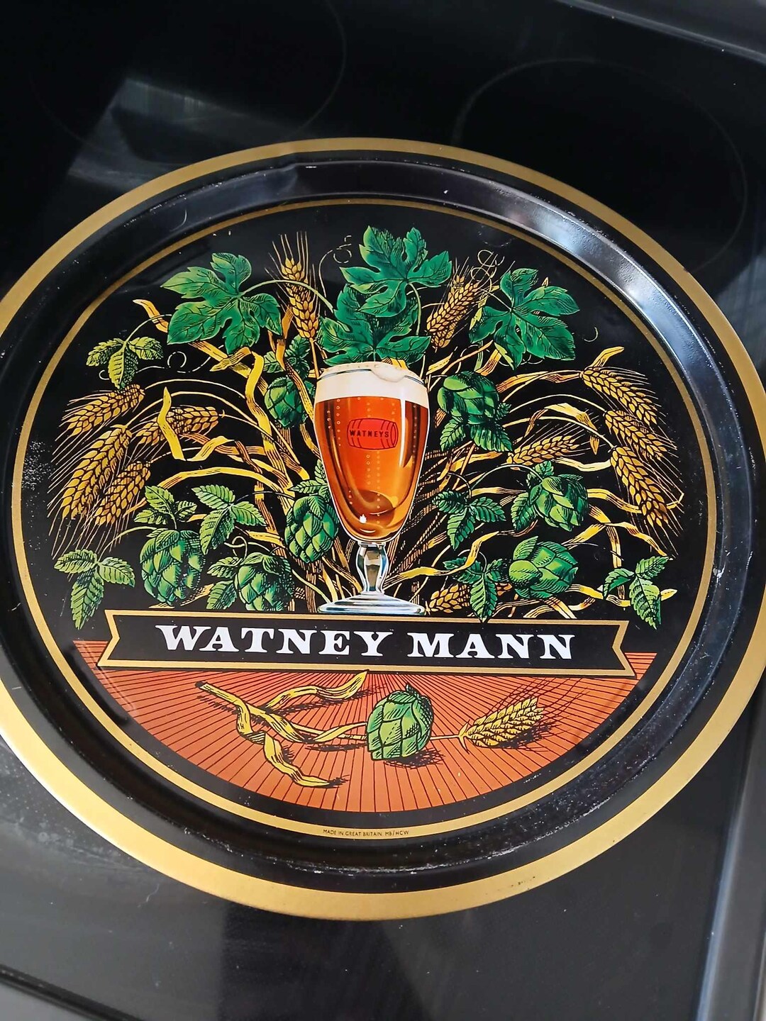 Vintage MCM 1960s Metal Tray With Watney Mann Red Barrel Graphics, Beer ...