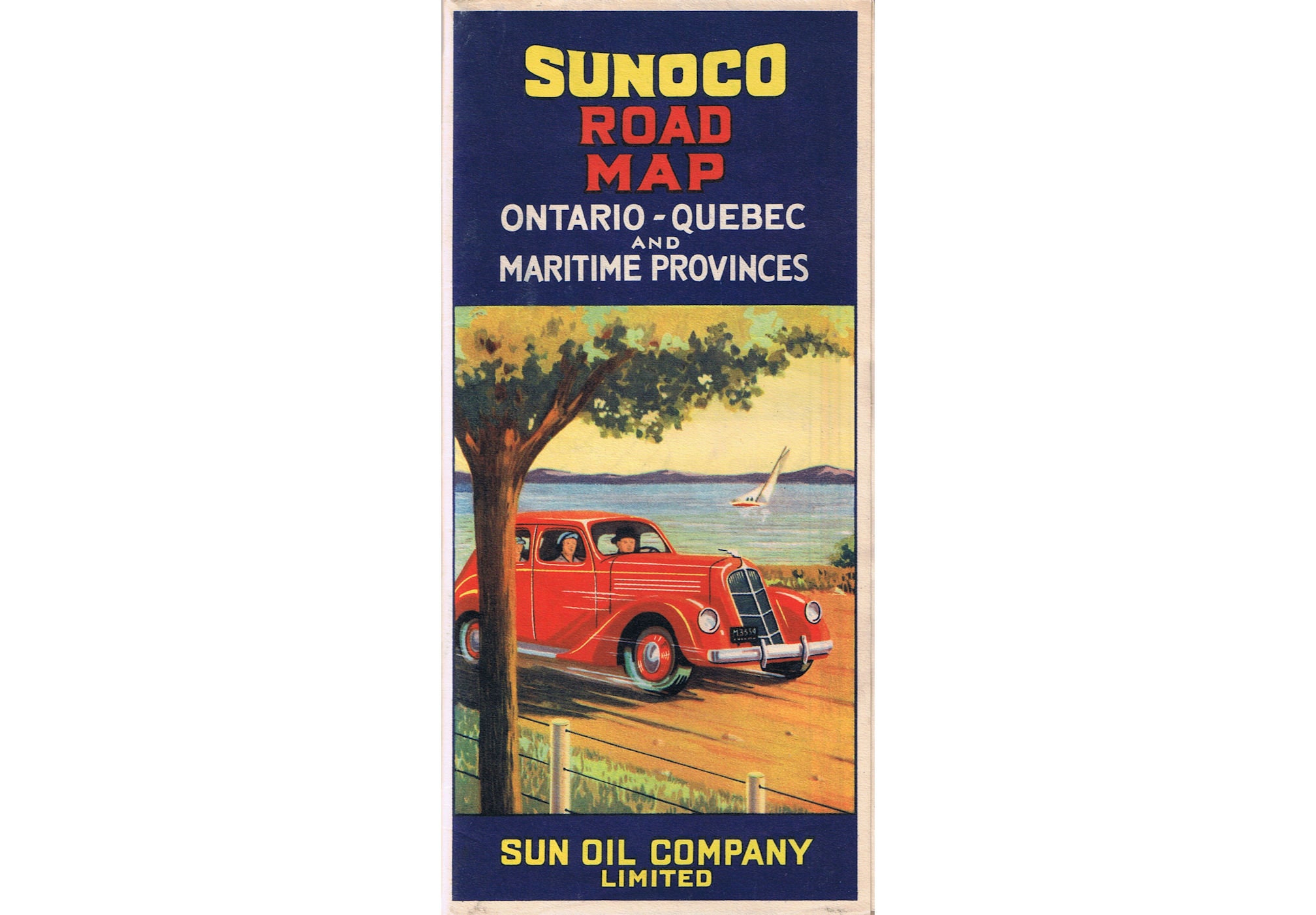Sunoco Road Map, 1936, Mint Condition, Ontario, Quebec and the Maritime ...