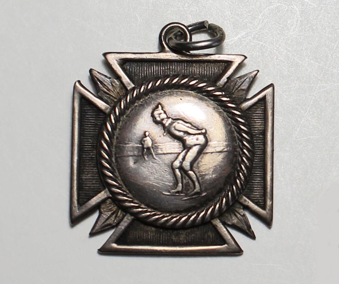 Vintage Speed Skating - Sterling Medal - Etsy