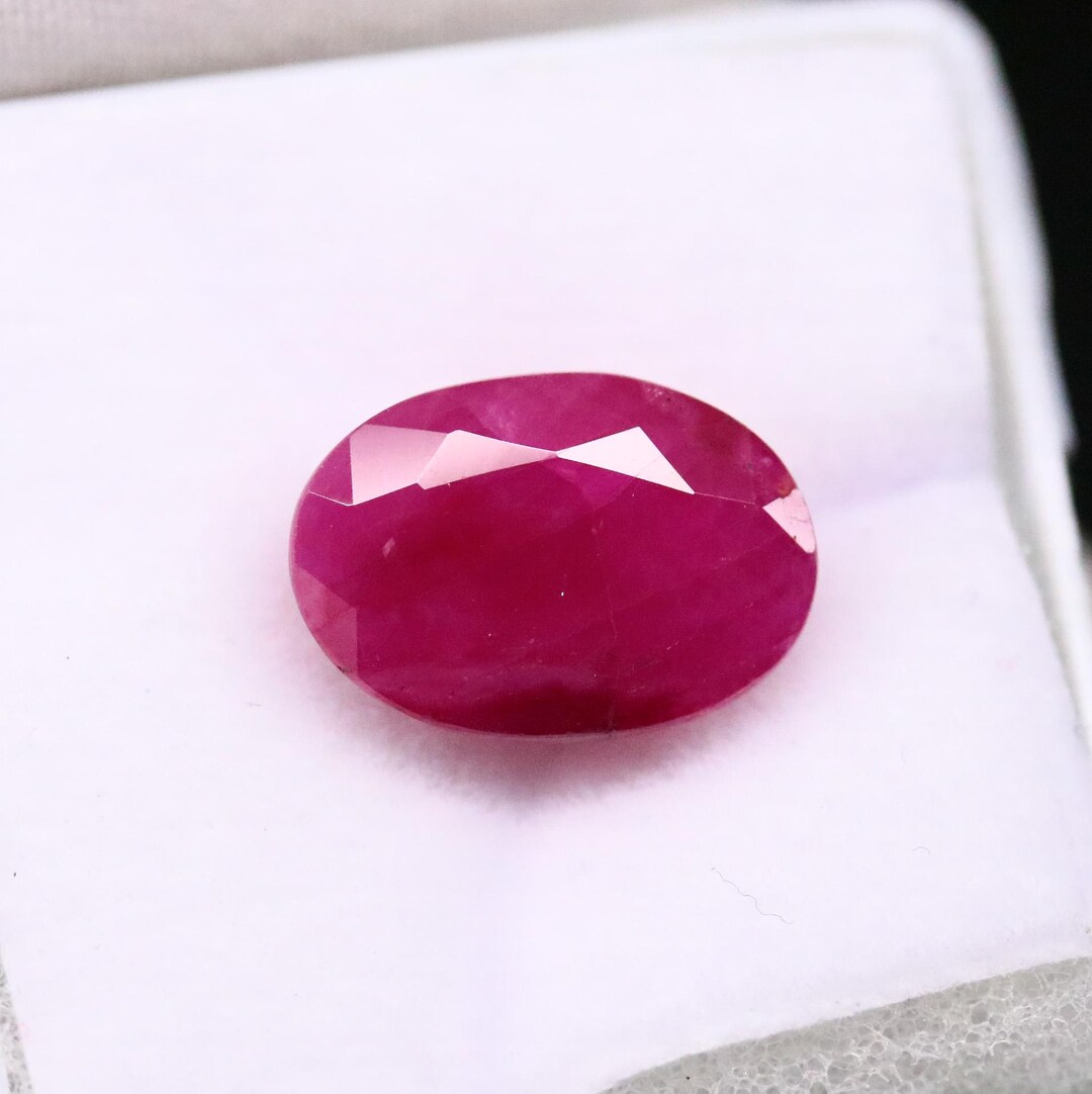 5.75 Carats Natural Burma Ruby | Oval Cut Loose Gemstone | Vivid ...
