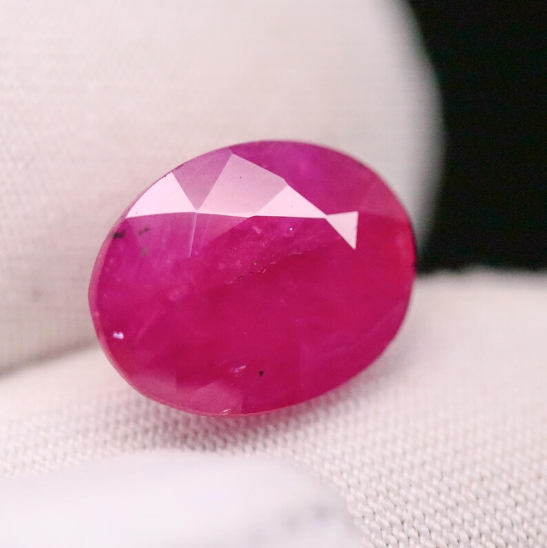 4.10ct Natural Burma Ruby | Oval Faceted July Birthstone - Etsy