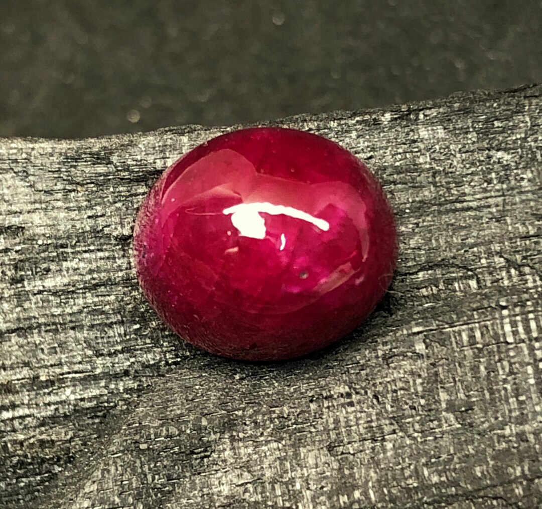 Natural Deep Red Ruby Cabochon | Untreated Oval Gemstone - Etsy