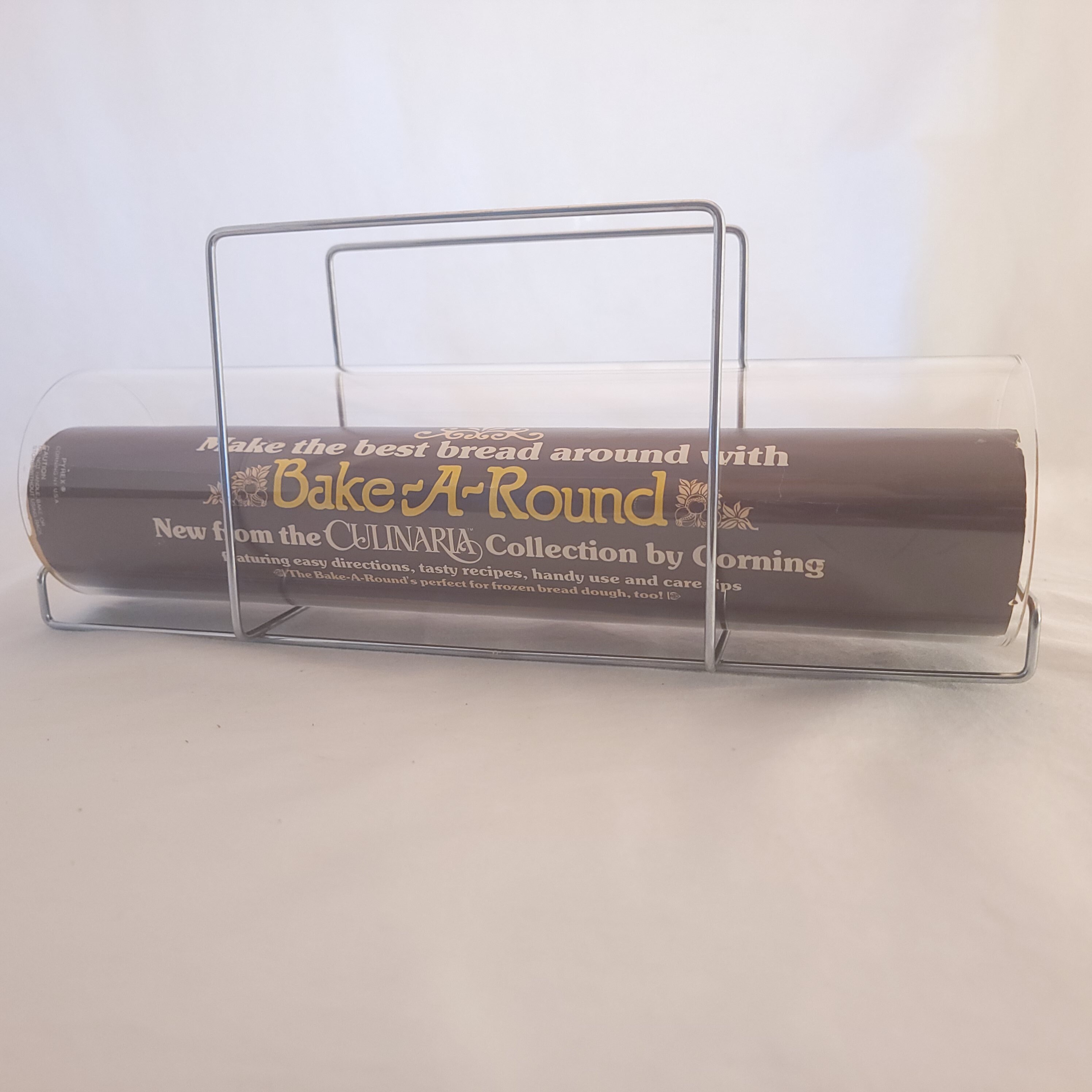 Pyrex bake a Round Glass French Bread Baking Tube With Chrome Holder ...