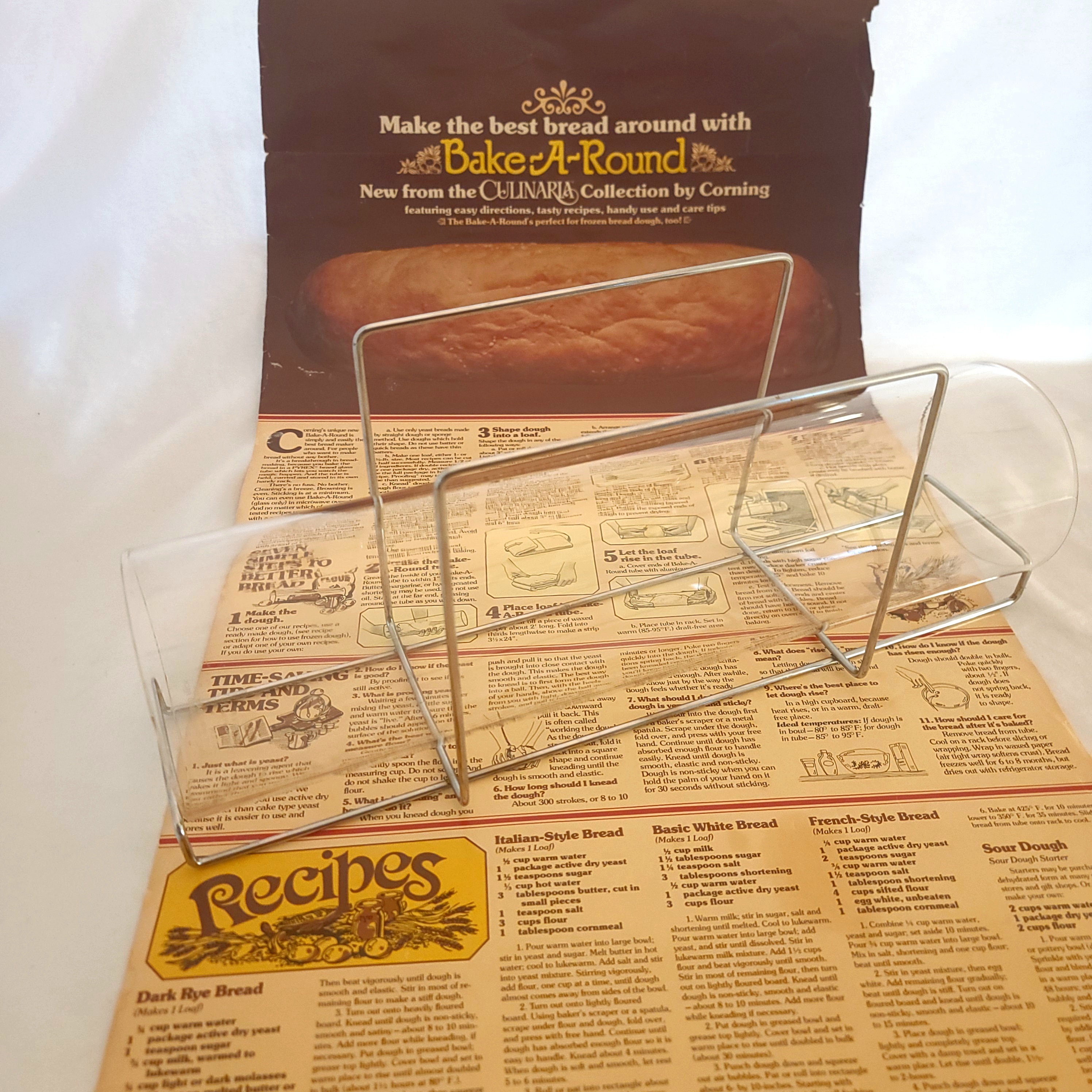 Pyrex bake a Round Glass French Bread Baking Tube With Chrome Holder ...