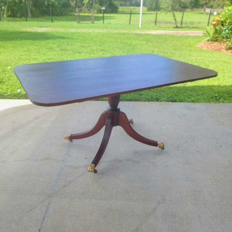 Antique Mahogany Claw Foot Dining Table - Etsy