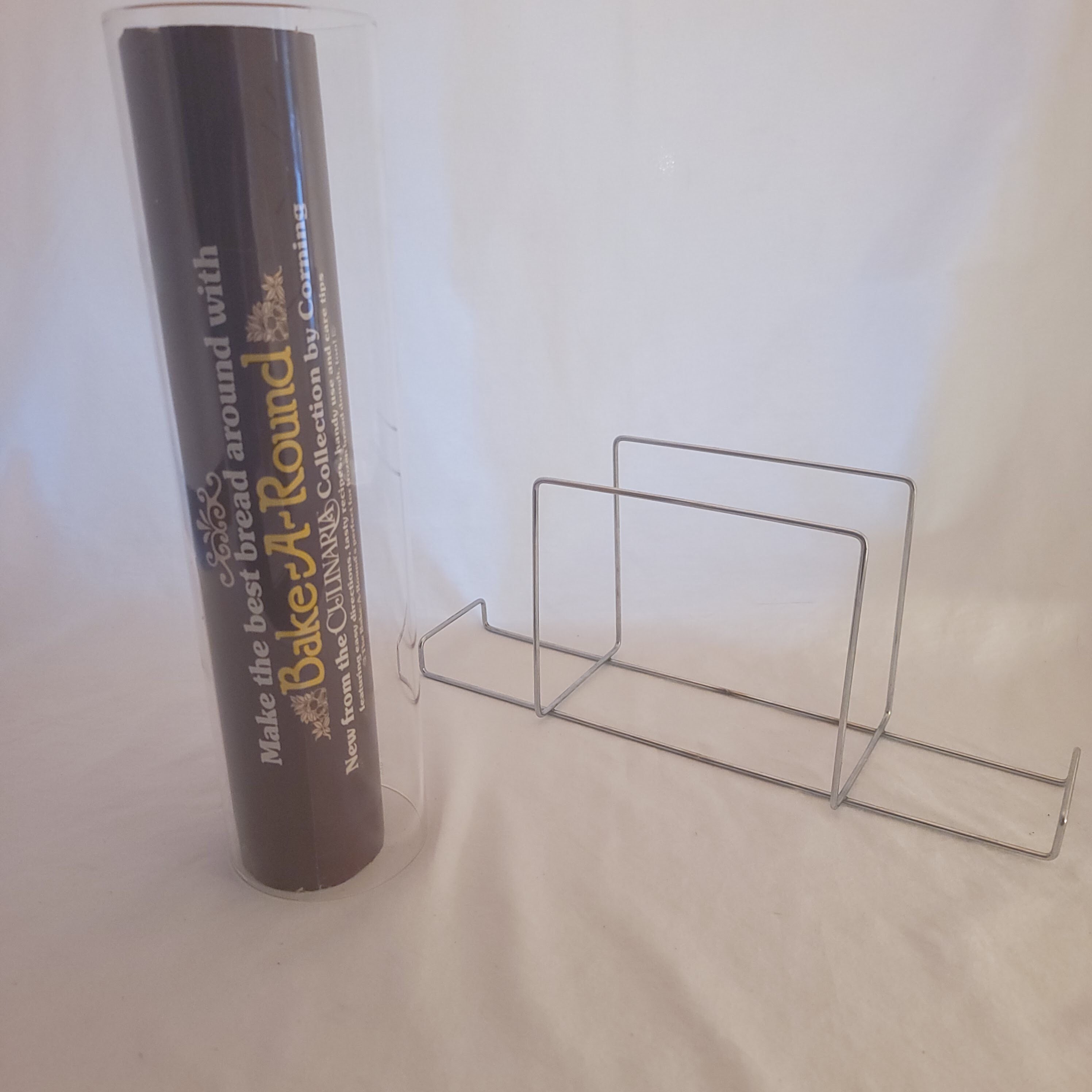 Pyrex bake a Round Glass French Bread Baking Tube With Chrome Holder ...