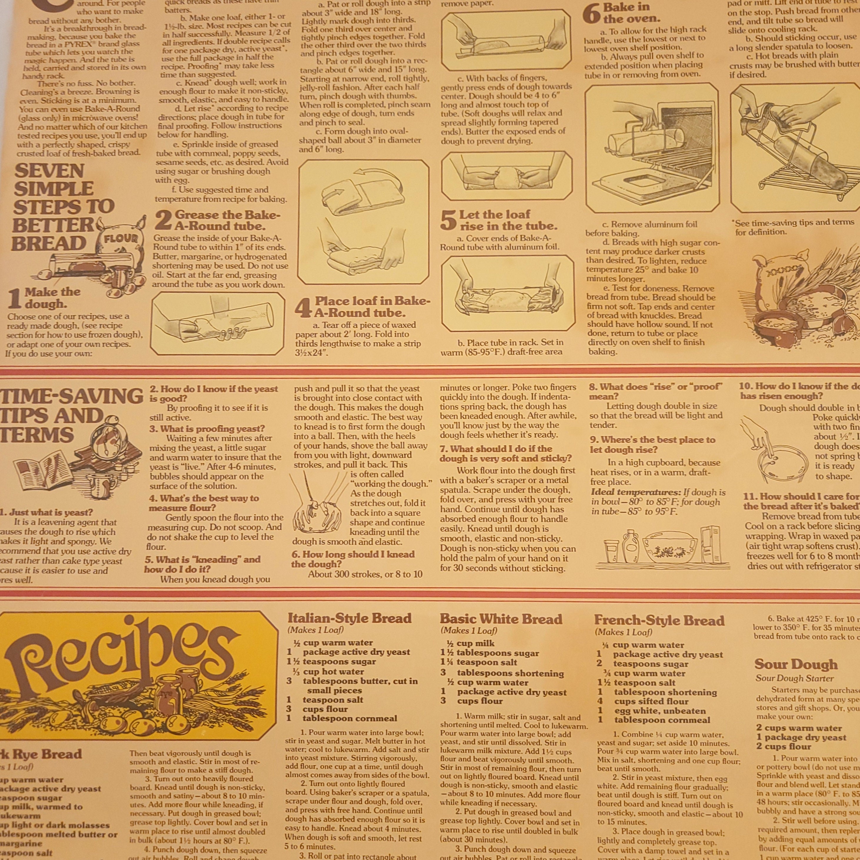 Pyrex bake a Round Glass French Bread Baking Tube With Chrome Holder ...