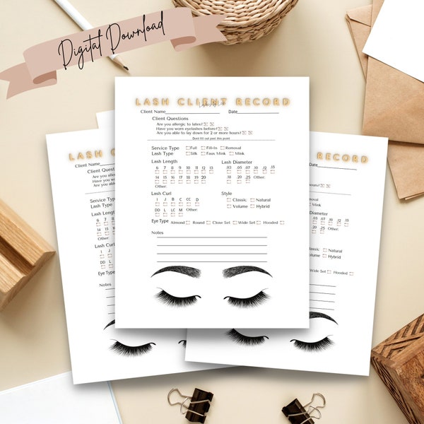 Lash Client Record - Etsy