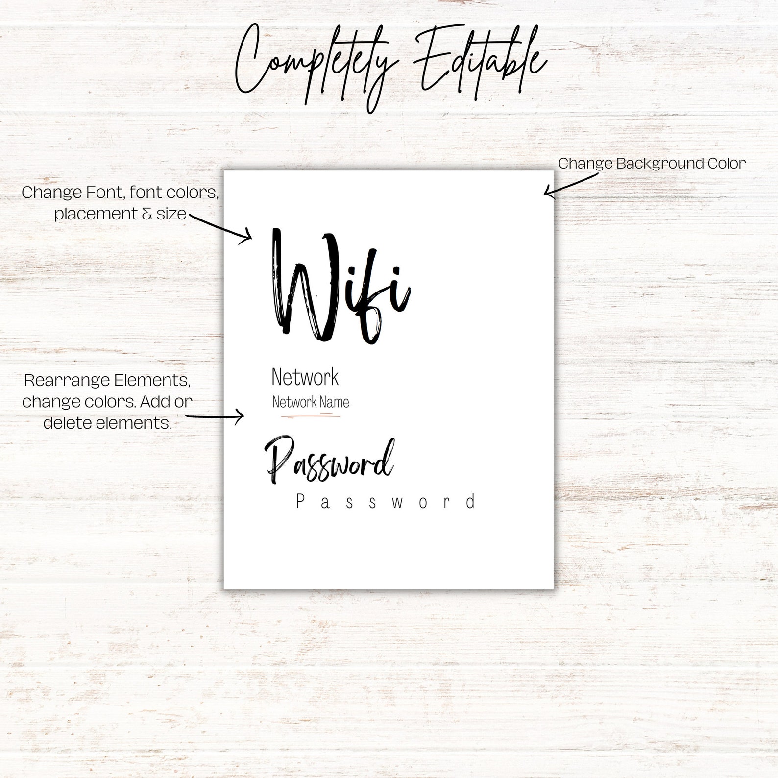 Customizable Digital Wifi Sign for Businesses and Cafes - Easy Download ...