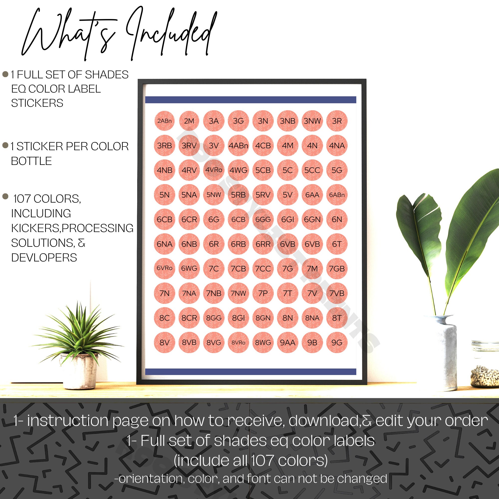 Redken Shades EQ Sticker Labels, Avery Matte Circle Labels for Redken ...