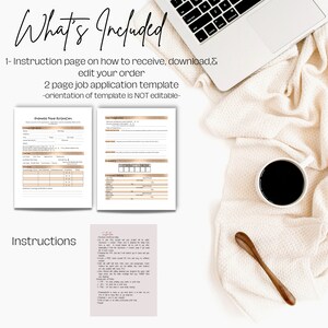 Salon Job Application Template, Small Business Employee Application ...