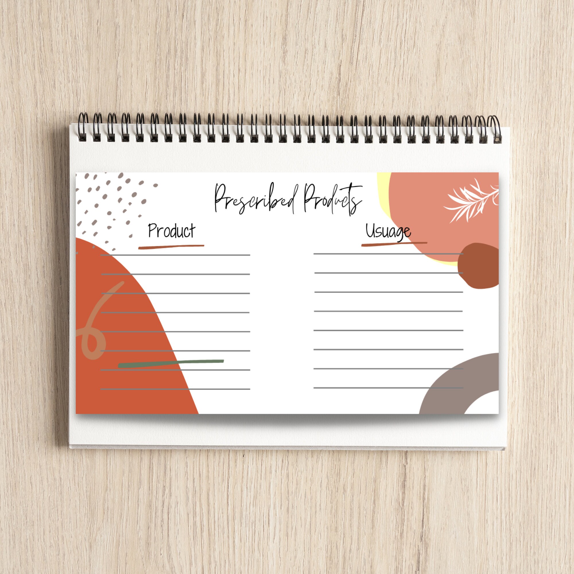 Hair Prescription Card, Product Infor Card, 6x4 Salon Client ...