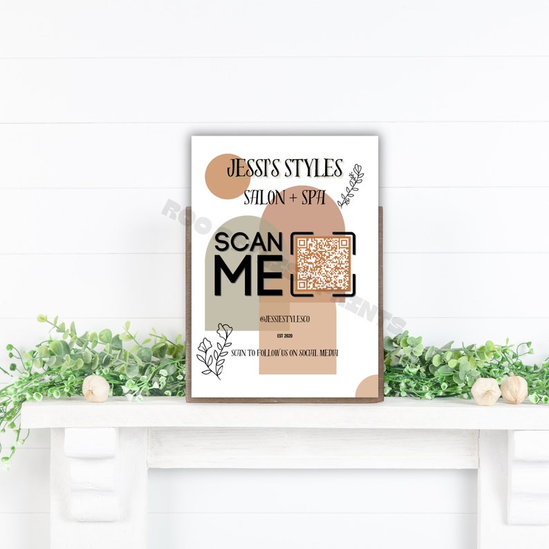 Salon Payment QR Code Template, Digital Download for Checkout - Etsy